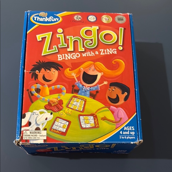 Thinkfun | Toys | Think Zingo Bingo With A Zing Game Board Game 4yrs So ...